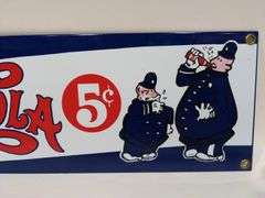 Porcelain Pepsi-Cola Police Officer Sign - Kraft Auction Service, LLC