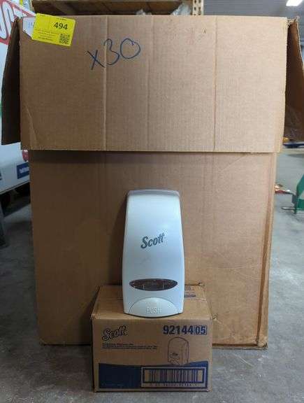 Box Of 30 Scott Soap /Hand Sanitizer Dispenser - Kraft Auction Service, LLC