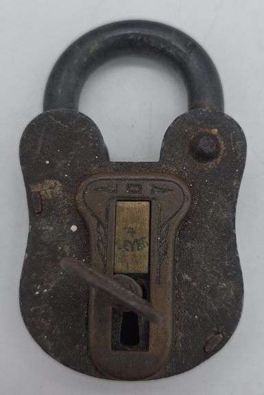 (Kk) Firearms Factory Cast Iron Lock and Key Set. - Kraft Auction ...
