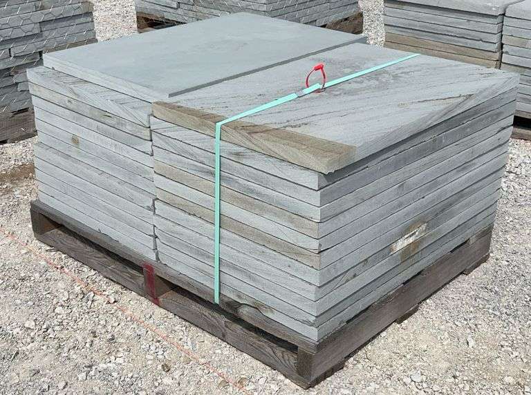 24"x36"x1.5" Thermal Bluestone Pattern Stone - Kraft Auction Service, LLC
