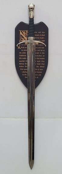 (AR) Game Of Thrones Jon Snow Night's Watch Plaque & Replica Longclaw ...
