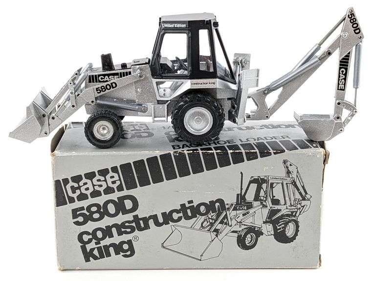 1/35 NZG Case 580D Construction King Backhoe Loader - Silver - Kraft ...