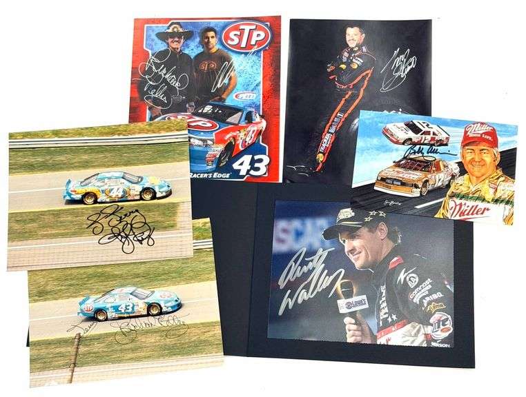 (6) Autographed Bobby Allison, Kyle Petty, Richard Petty, & More ...