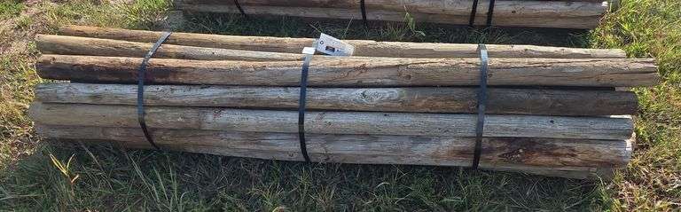(BU) 3"-4" x 7' Fence Posts, 20 Pcs. - Kraft Auction Service, LLC