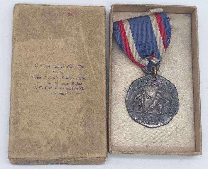 (JK) Vintage Sterling Silver Chicago Ball Medal - Kraft Auction Service ...