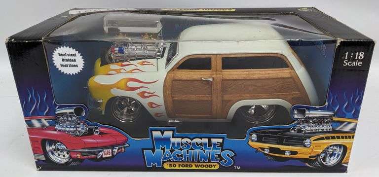 1:18 Die-Cast Muscle Machines 50 Ford Woody Wagon In Box - Kraft ...
