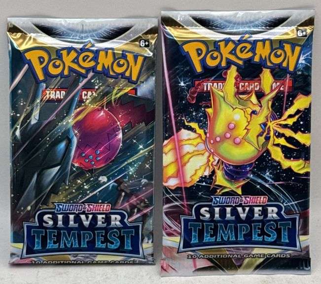 2 POKÉMON TCG Scarlet & Violet SILVER TEMPEST Factory Sealed Packs ...