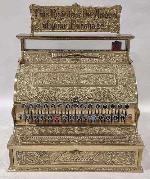 Beautiful Restored 1894 NCR Model 35 Brass Cash Register - Kraft ...
