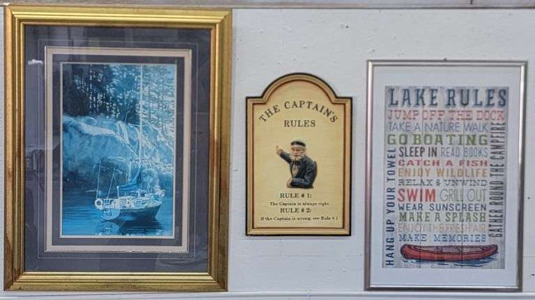 (H) Captain's Rules, Lake Rules & Sail Boat - Kraft Auction Service, LLC