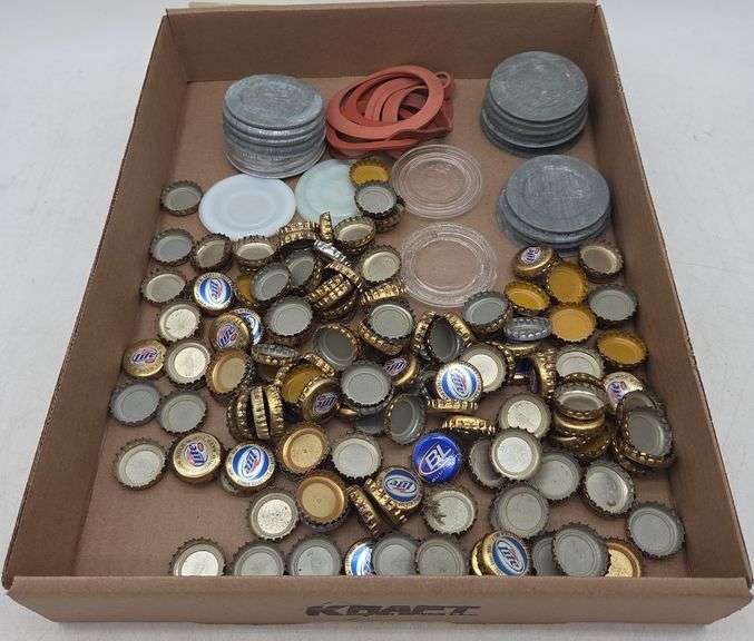 (ST) Vtg Bottle Caps, Ball & Atlas Tops - Kraft Auction Service, LLC