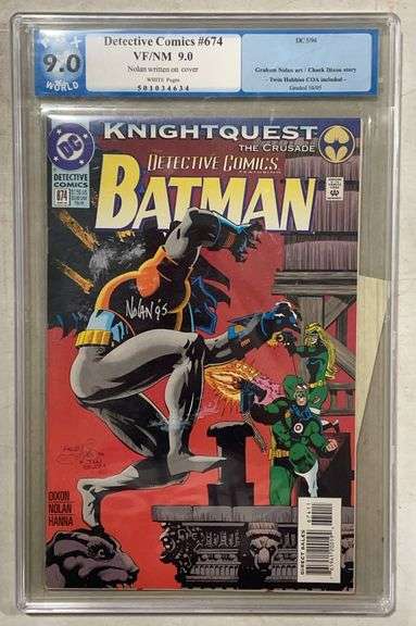 (NO) Detective Comics #674 PGX 9.0 Signed by Graham Nolan - Kraft ...