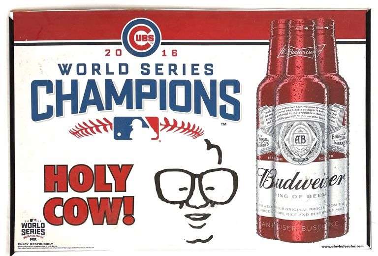Large Framed Advertising Commemorative Cubs 2016 World Series Champions ...