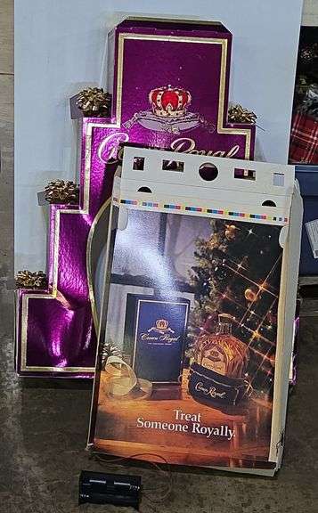 (K) Crown Royal Cardboard Signs - Kraft Auction Service, LLC