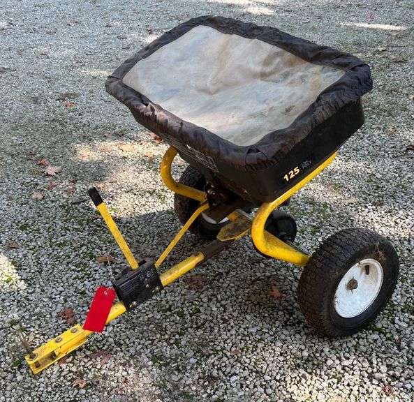 Yardworks 125 Lb. Tow Behind Broadcast Spreader With Vinyl Cover ...