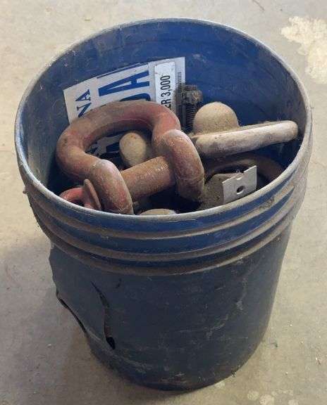 5 Gallon Bucket With Anchor Shackles , Indiana Trailer Plate Portion ...