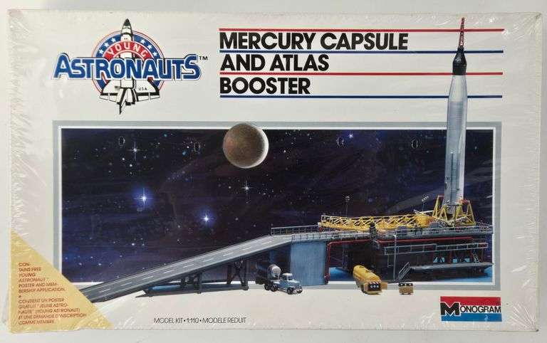 1/110 Scale Monogram Mercury Capsule and Atlas Booster Model Kit ...