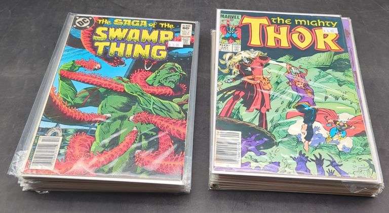 (JT) Marvel and DC comics include Thor, swamp Thing and more assorted ...