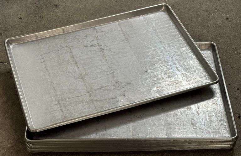 (10) Commercial Stainless Steel Sheet Pans 24in x 17in - Kraft Auction ...