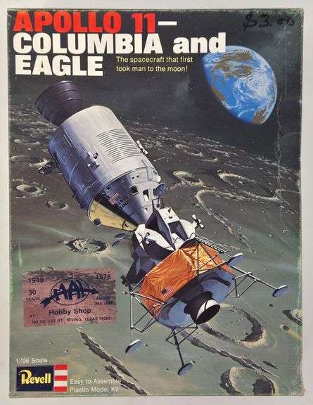 Vintage 1978 Revell 1/96 Scale Apollo 11 - Columbia and Eagle Spacecraft Model Kit - Kraft ...