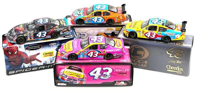 (4) 1:24 Autographed Bobby Labonte #43 Diecast Collectables In Boxes ...