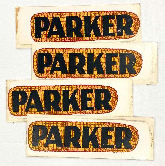 (4) Double Sided Parker Seed Corn Advertising Sign. - Kraft Auction ...