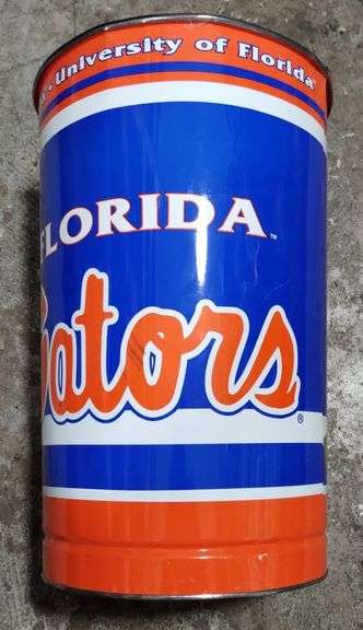 (F) Florida gators garbage can - Kraft Auction Service, LLC