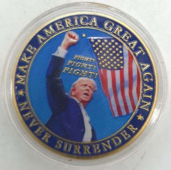 (KC) Donald Trump Make America Great Again Coin Never Surrender - Kraft ...