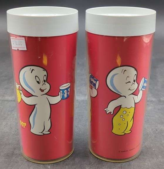 (DD) Harvey Famous Cartoons - Casper cups. Approx 6 1/2 tall plastic ...