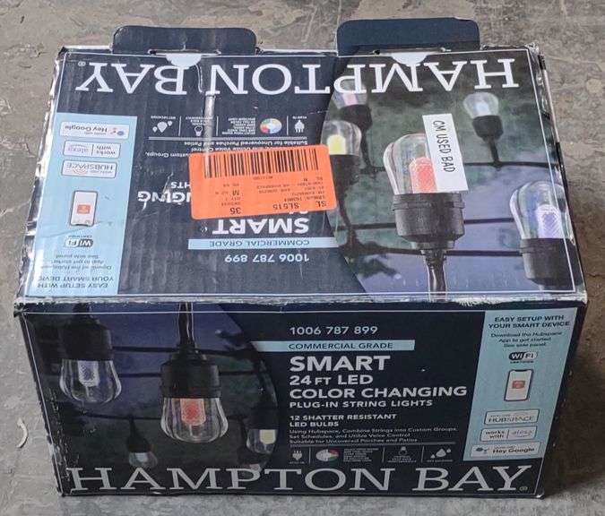 Hampton Bay Smart 24FT LED Color Changing Plig-In String Lights - Kraft ...
