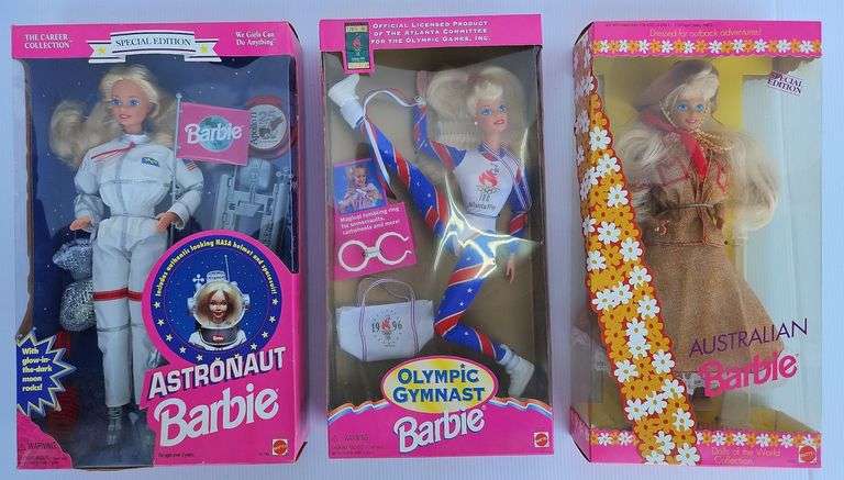 (I) 1994 Astronaut, 1995 Olympic Gymnast And 1992 Australian Barbie ...