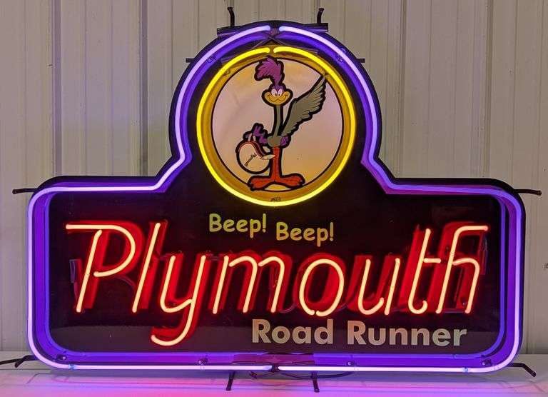 Custom Plymouth Road Runner Neon Sign - Kraft Auction Service, LLC