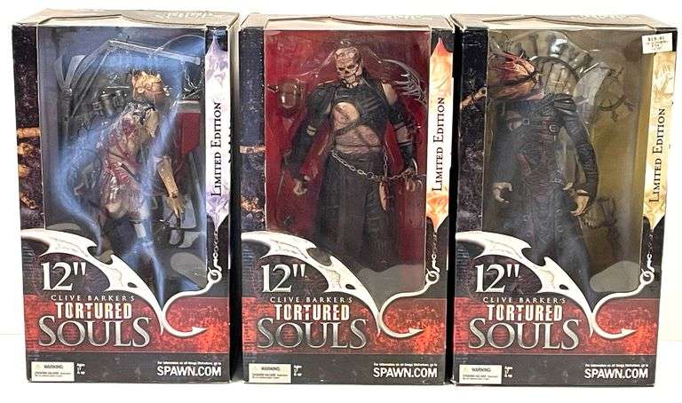 (3) Clive Barker’s 12” Tortured Souls Figures - Kraft Auction Service, LLC