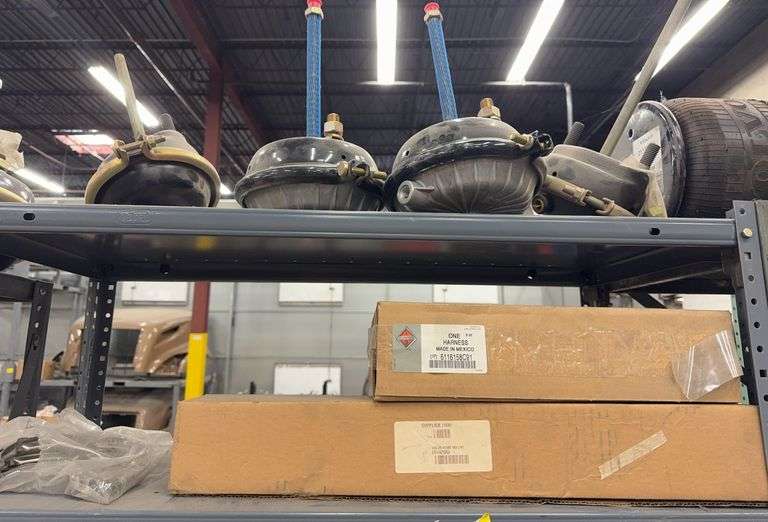 Assorted Truck Parts Include Clamps, Brake Chambers, And More - Kraft ...