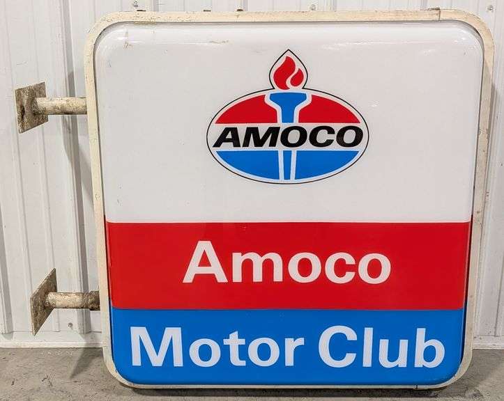 3ft Amoco Motor Club 2-Sided Lighted Lexan Advertising Sign - Kraft ...