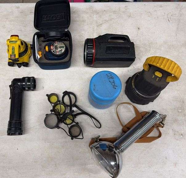 Flashlights, Joint Sealing Compound, & Laser Levels - Kraft Auction ...