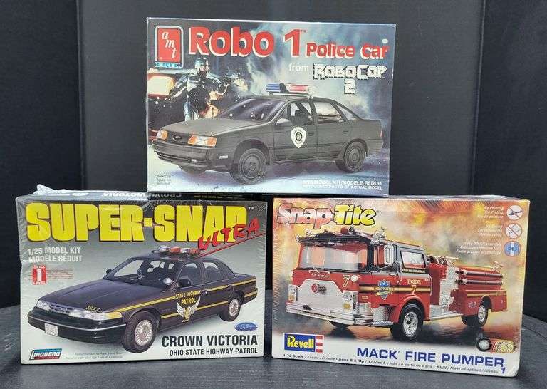(S) RoboCop Police Car, Ohio State Hwy Patrol Car, & Mack Fire Pumper ...