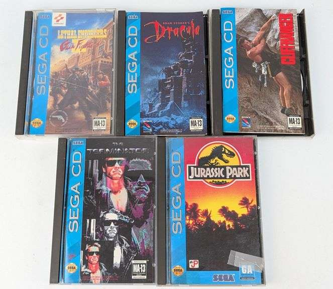 Lot Of 5 Sega CD Video Games / Includes Terminator & Jurassic Park ...