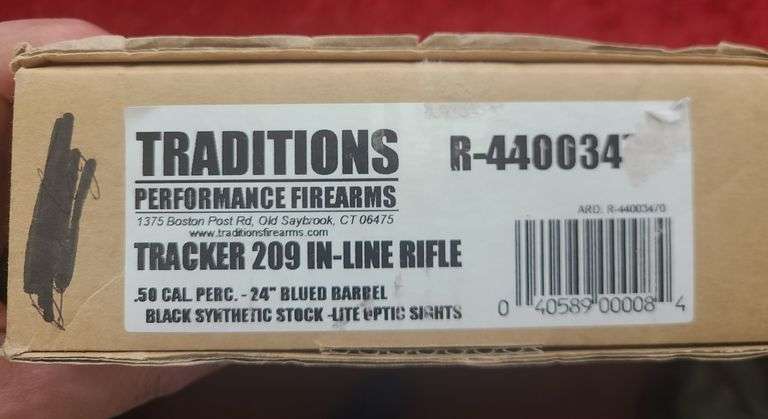 Traditions Tracker 209 Inline Rifle - Kramer Auction LLC