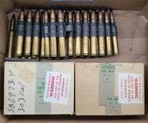 lot of linked AP30-06 & 2 boxes of 303 British Ammo - Kramer Auction LLC