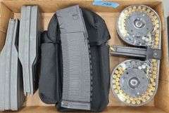 box of High Capacity AR Magazines & Drum - Kramer Auction LLC