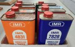 8 mixed IMR Powder Cans - Kramer Auction LLC
