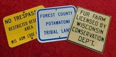 3 WI Metal Conservation Signs - Kramer Auction LLC