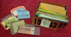 Large box of Vintage WI Deer Hunting Back Tags - Kramer Auction LLC