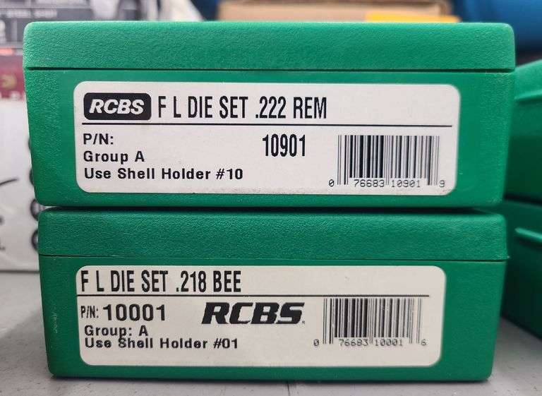 RCBS 222 & 218 BEE Reloading dies - Kramer Auction LLC