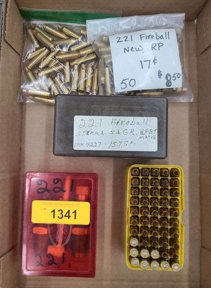 flat of 221 Fireball Reloading & Bullets - Kramer Auction LLC