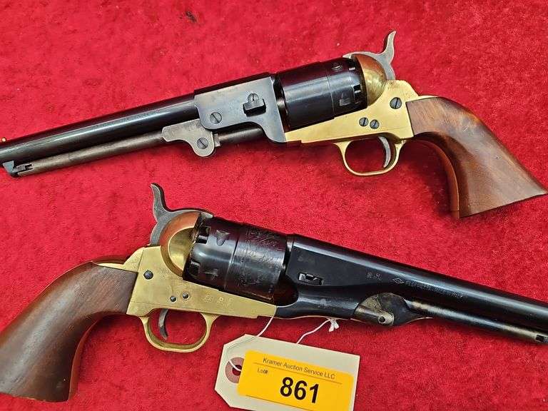 Pair of Brass Frame Percussion Revolvers - Kramer Auction LLC