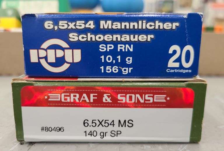 40 rds of 6.5x54 Mannlicher Ammo - Kramer Auction LLC