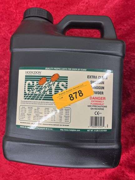8 lb Jug of Hodgdon Reloading Powder - Kramer Auction LLC