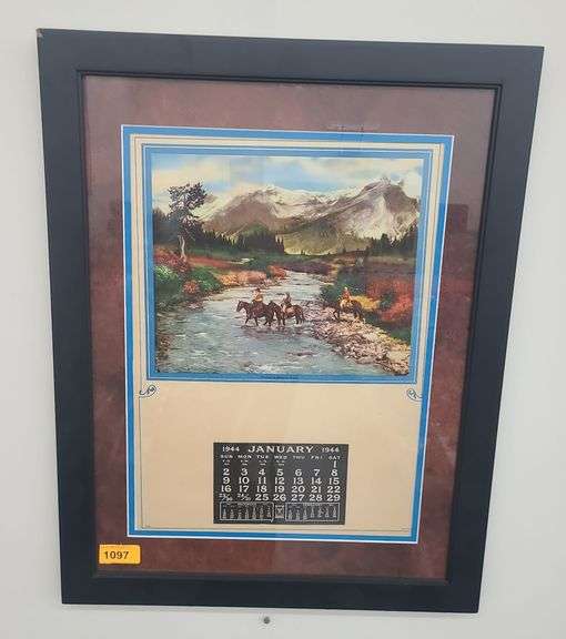 1944 Calendar Framed Print - Kramer Auction LLC