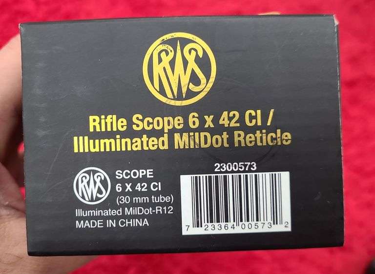 RWS 6x42 Rifle Scope w/Illuminated Reticle & box - Kramer Auction LLC